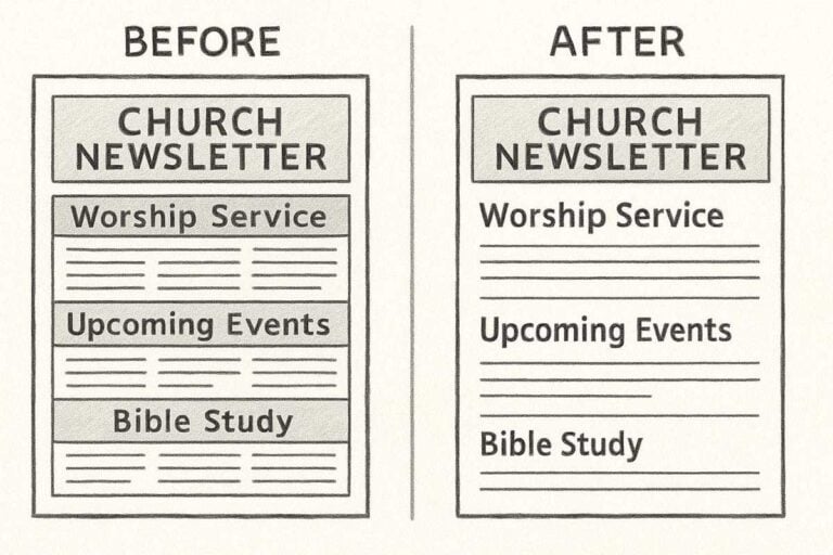 Using Text Boxes & Rule Lines in Church Newsletters