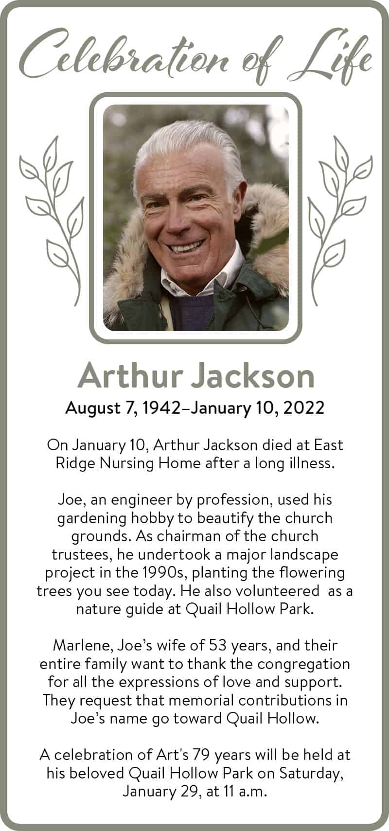 Create a Celebration of Life announcement | ChurchArt Online Blog