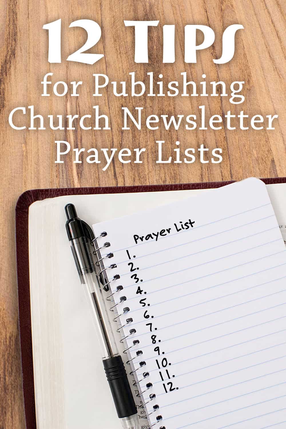 How to Create a Prayer List in your Newsletter | ChurchArt Blog