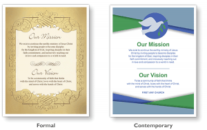 Free Template for Displaying Your Church Mission Statement