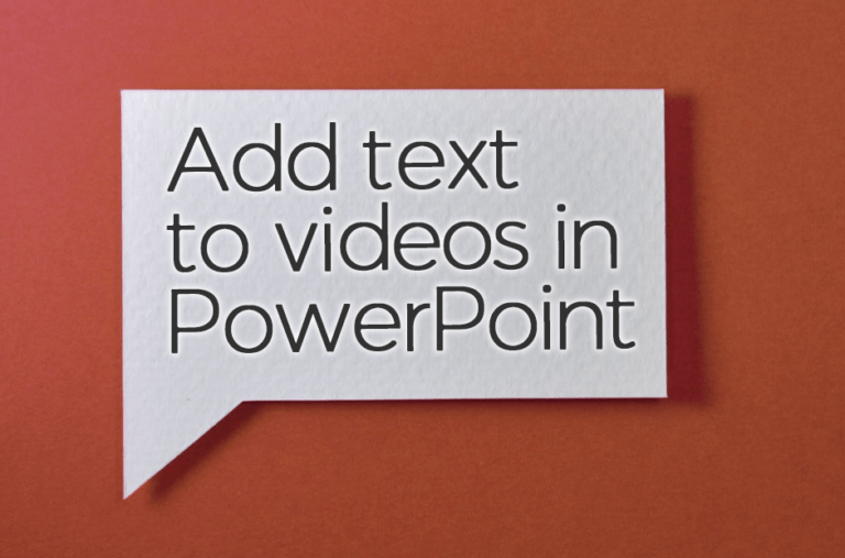 How to add text to videos in PowerPoint